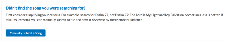 A Guide To Manual Submissions – ONE LICENSE | Inspiring congregational song
