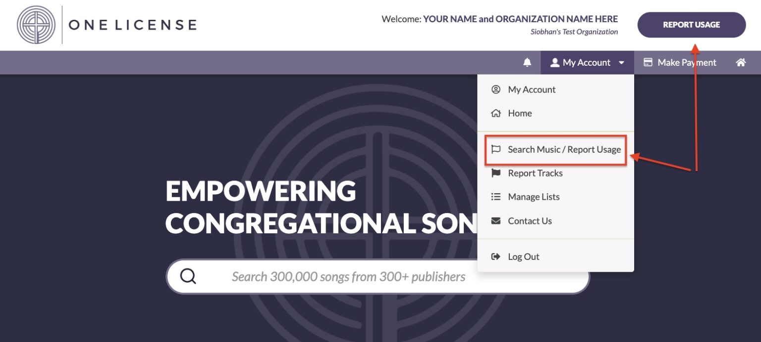 Basics on Reporting – ONE LICENSE | Inspiring congregational song