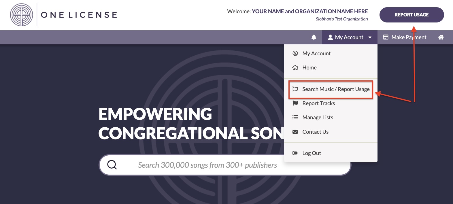 Basics on Reporting – ONE LICENSE | Inspiring congregational song